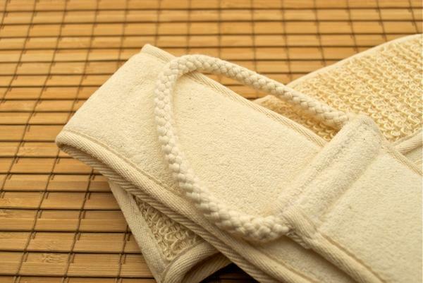 Soft Natural Sisal Fiber Back Strap Exfoliator Scrubber Spa Body Skin ...