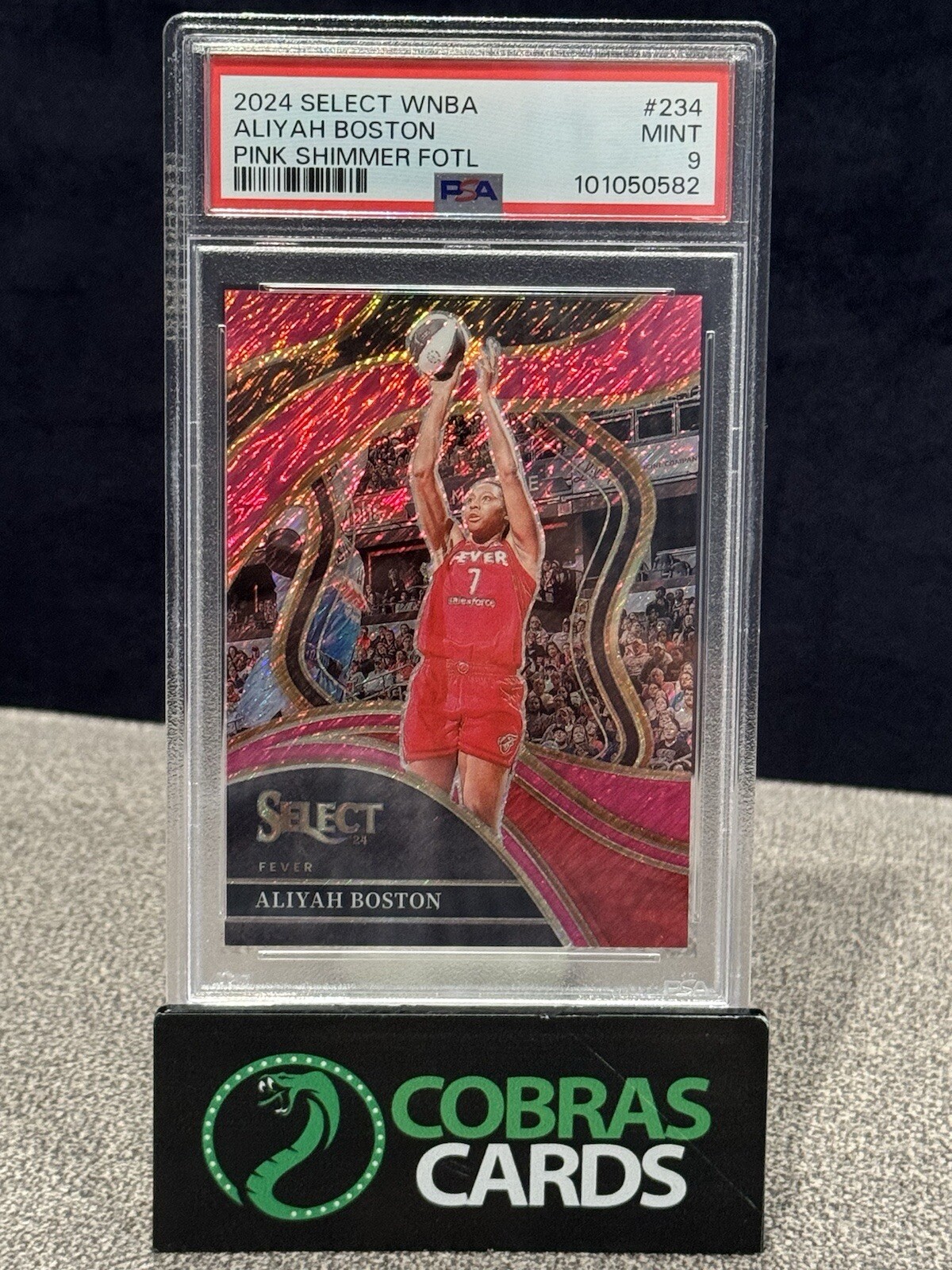 2024 Aliyah Boston WNBA Panini Select FOTL Pink Shimmer 1/3 - Curtsied ...