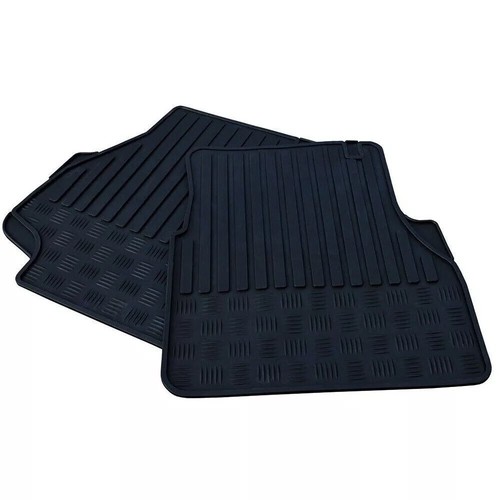 Land Rover Defender 90 110 130 Front Black Rubber Floor Mat Set Pair ...