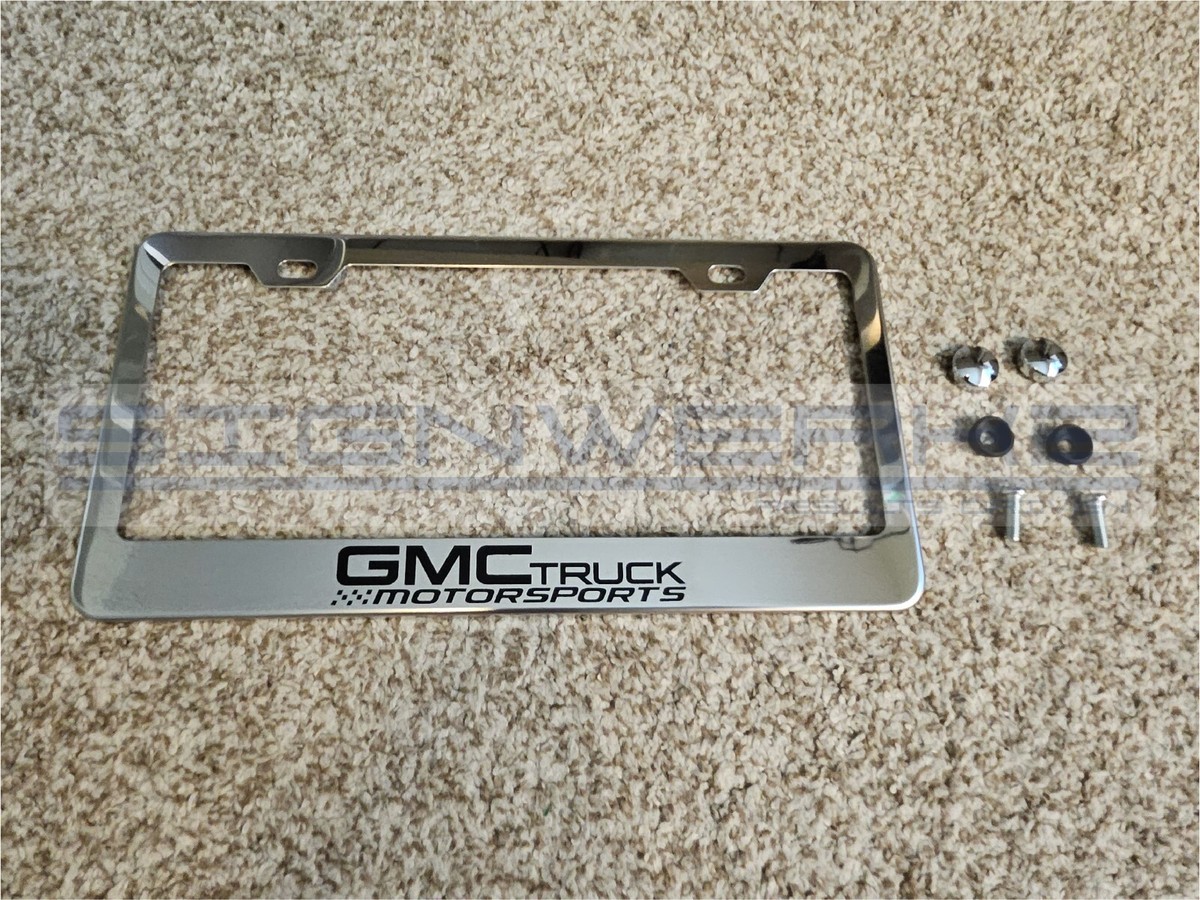 Gmc License Plate Frames GMC Denali Black Coated License Plate Frame