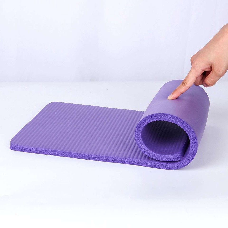 Extra Thick 15mm Yoga Mats Exercise Gym Fitness Mat Non-Slip With Carry ...