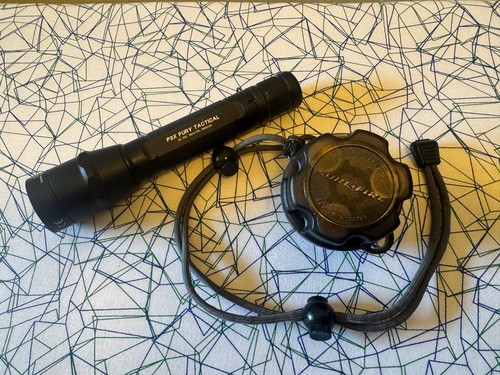 Surefire P3X Fury Tactical Flashlight w/battery case and extra ...
