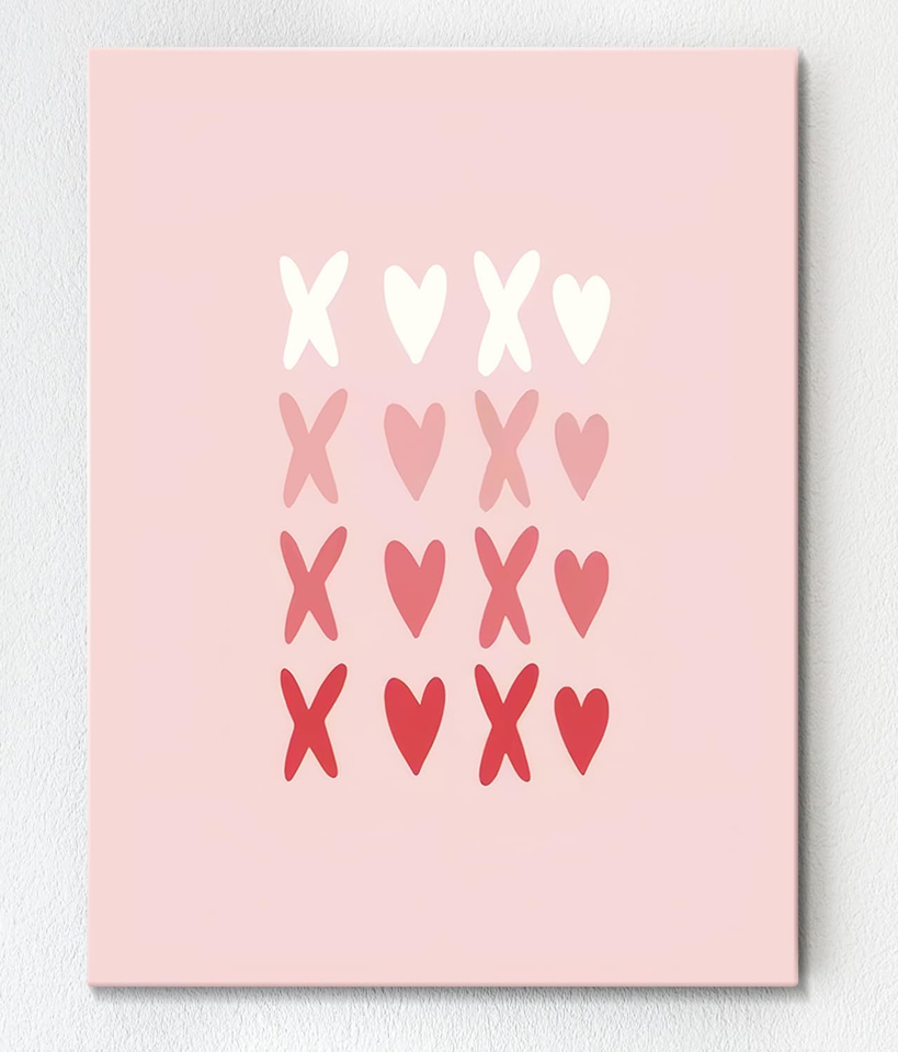 Valentine'S Day Wall Art Prints,Retro Romantic Red Pinkbe Mine Love ...