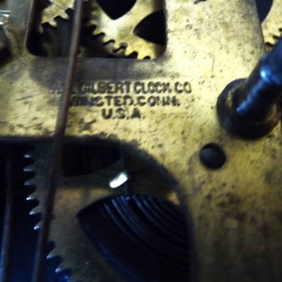 Gilbert Brass Movement Kitchen Clock 8 day Time & Strike, Runs ...