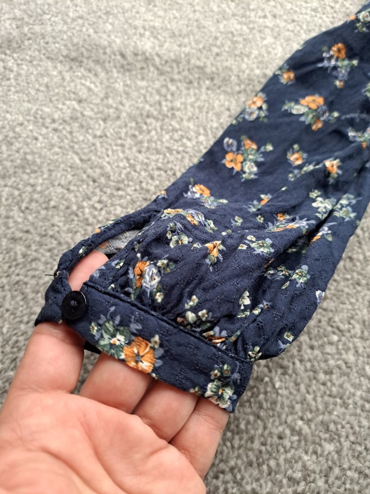 Navy Blue Pepe Jeans London Mini Dress With Floral Pattern Size S | eBay UK