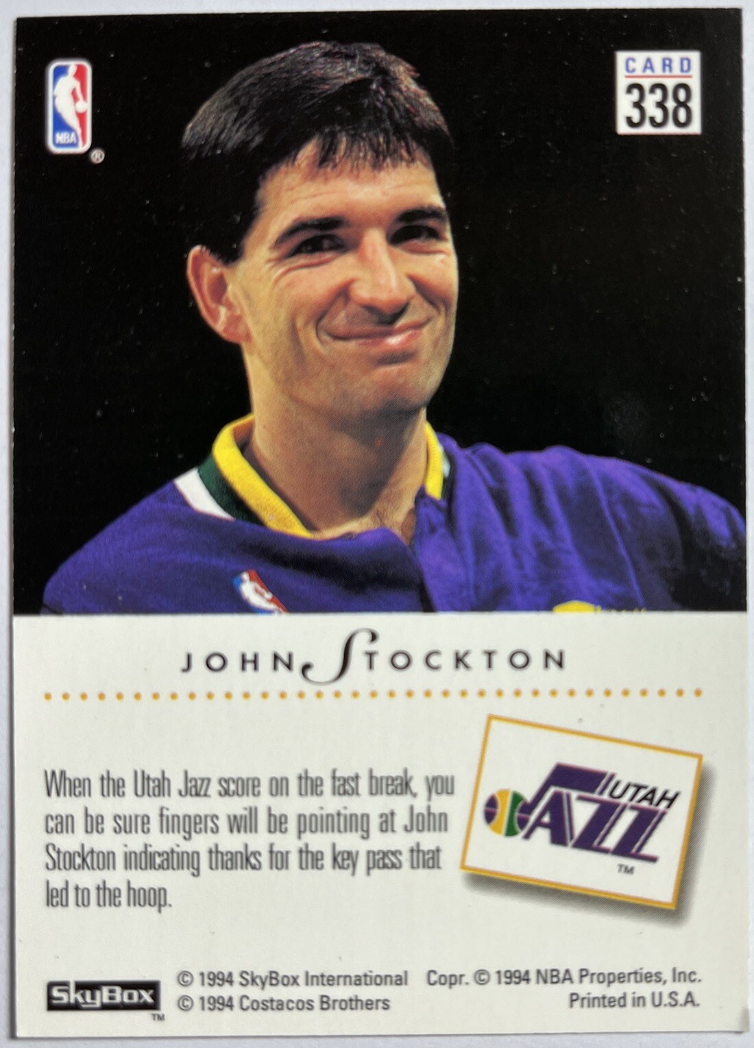 John Stockton 1993-94 Skybox Premium #338 Point Break | eBay