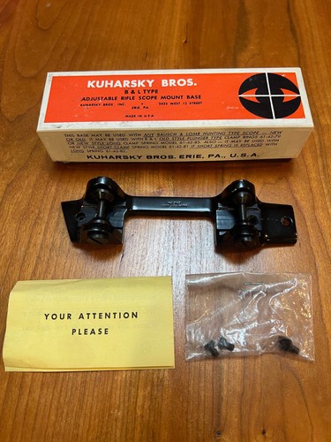 Kuharsky Bros Scope Mount Base; FN Mauser-Browning FN; Bausch & Lomb ...