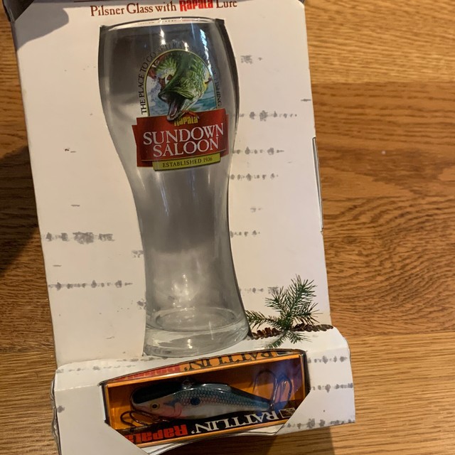 Cabin Classics 12oz Pint Pilsner and Rapala Lure Glass Xmas Gift Set ...