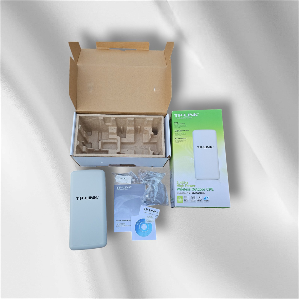 TP-Link TL-WA5210G 2.4GHz High Power Wireless Outdoor CPE + PSU+User ...