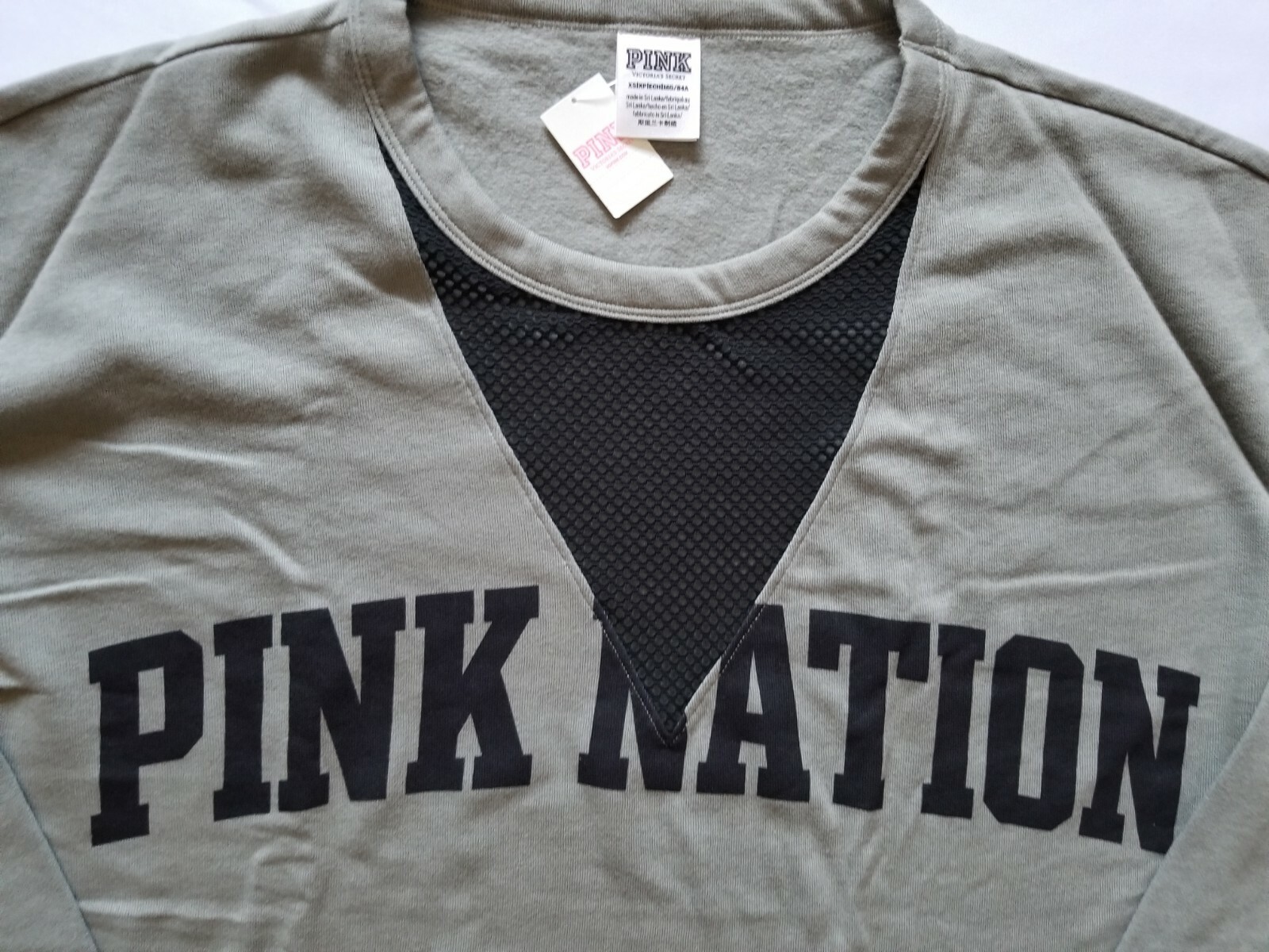 Victoria's Secret PINK NATION Campus Mesh Sweatshirt Limited Edition ...