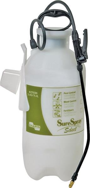 3gal #27030 Poly SureSpray Select Sprayer with Adjustable Brass Cone ...