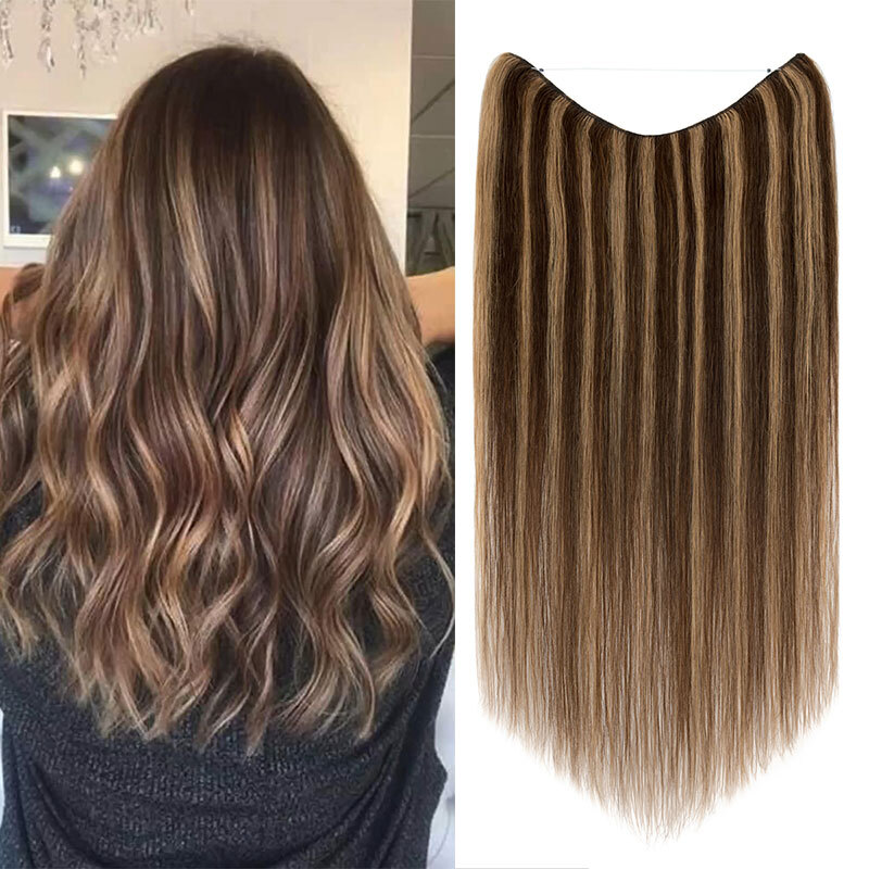 Real Invisible Wire In Human Hair Extension Secret Hidden Extensions ...