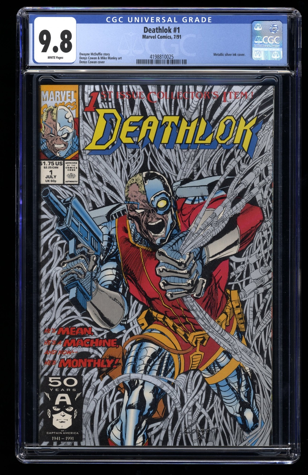 Deathlok #1 CGC NM/M 9.8 White Pages Denys Cowan Cover and Art Marvel 1991 | eBay