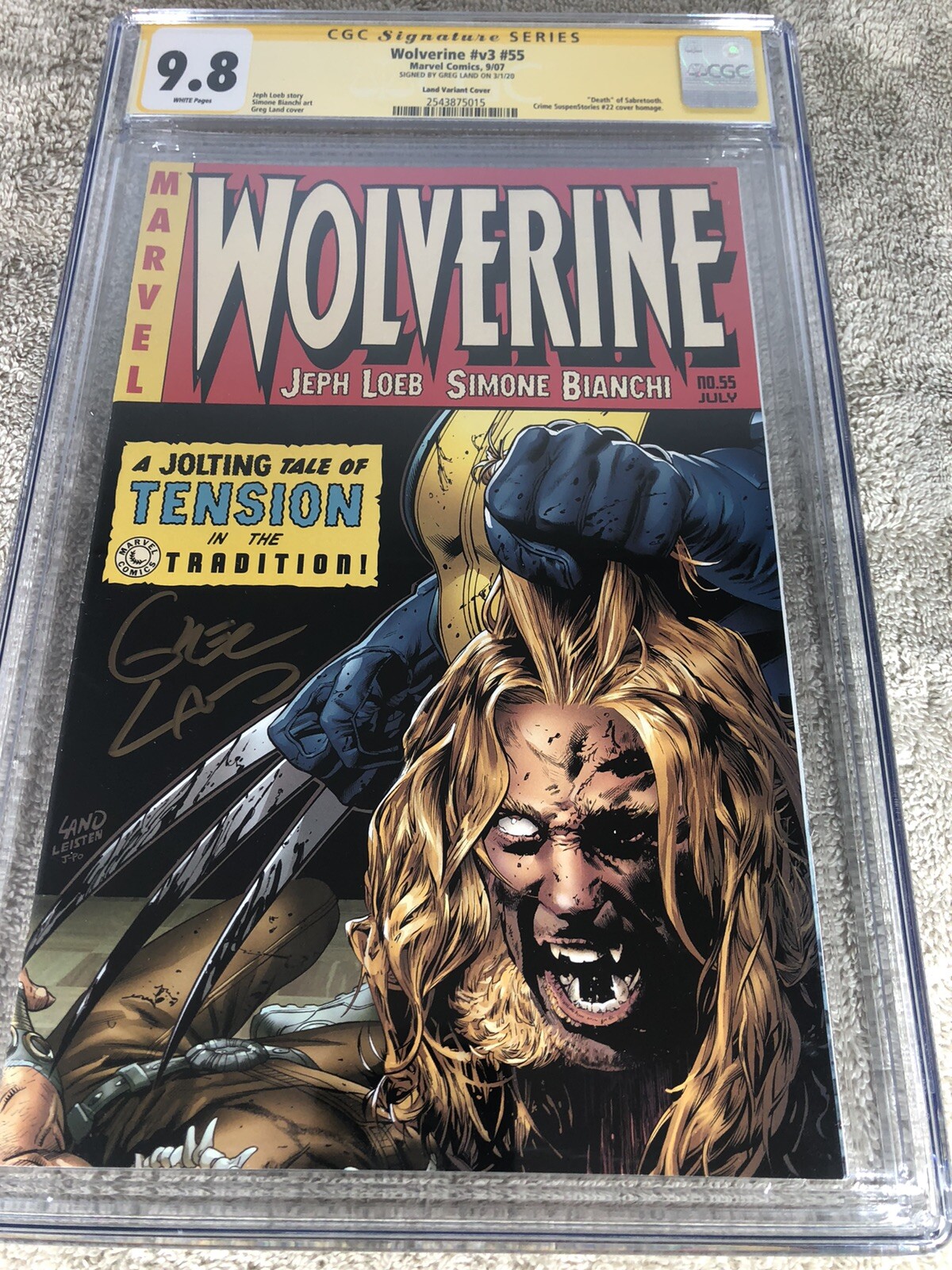 Wolverine 55 CGC SS 9.8 Land EC Horror Crime Suspenstories 22 Variant 9 ...