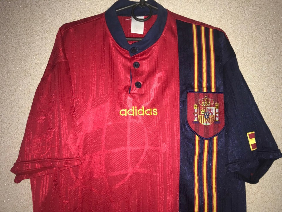 Spain Home football shirt 1996 - 1998 RARE Vintage Jersey Adidas XL-XXl ...