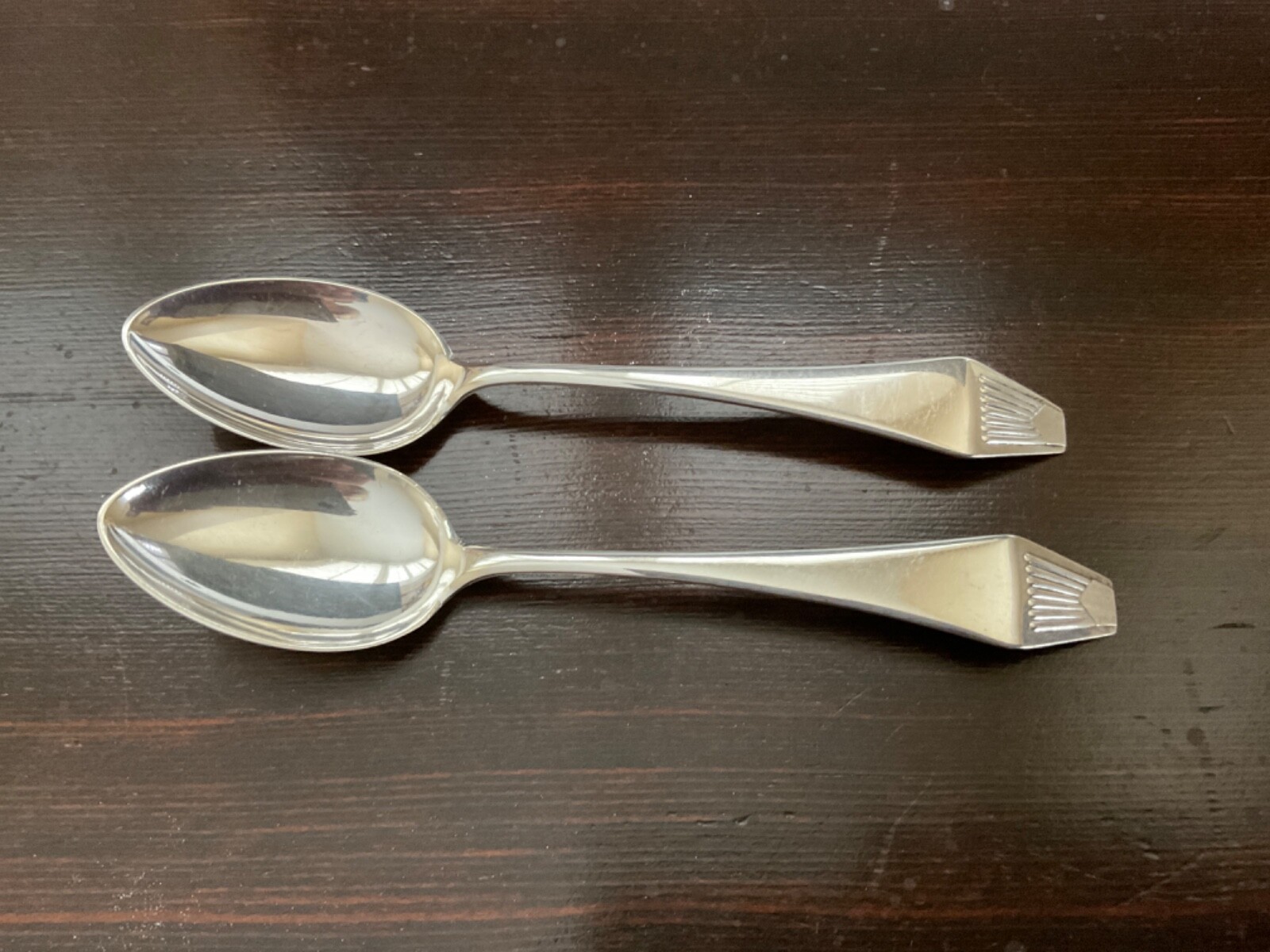 Pair of sterling five oclock spoons, Scandinavian(?) | eBay