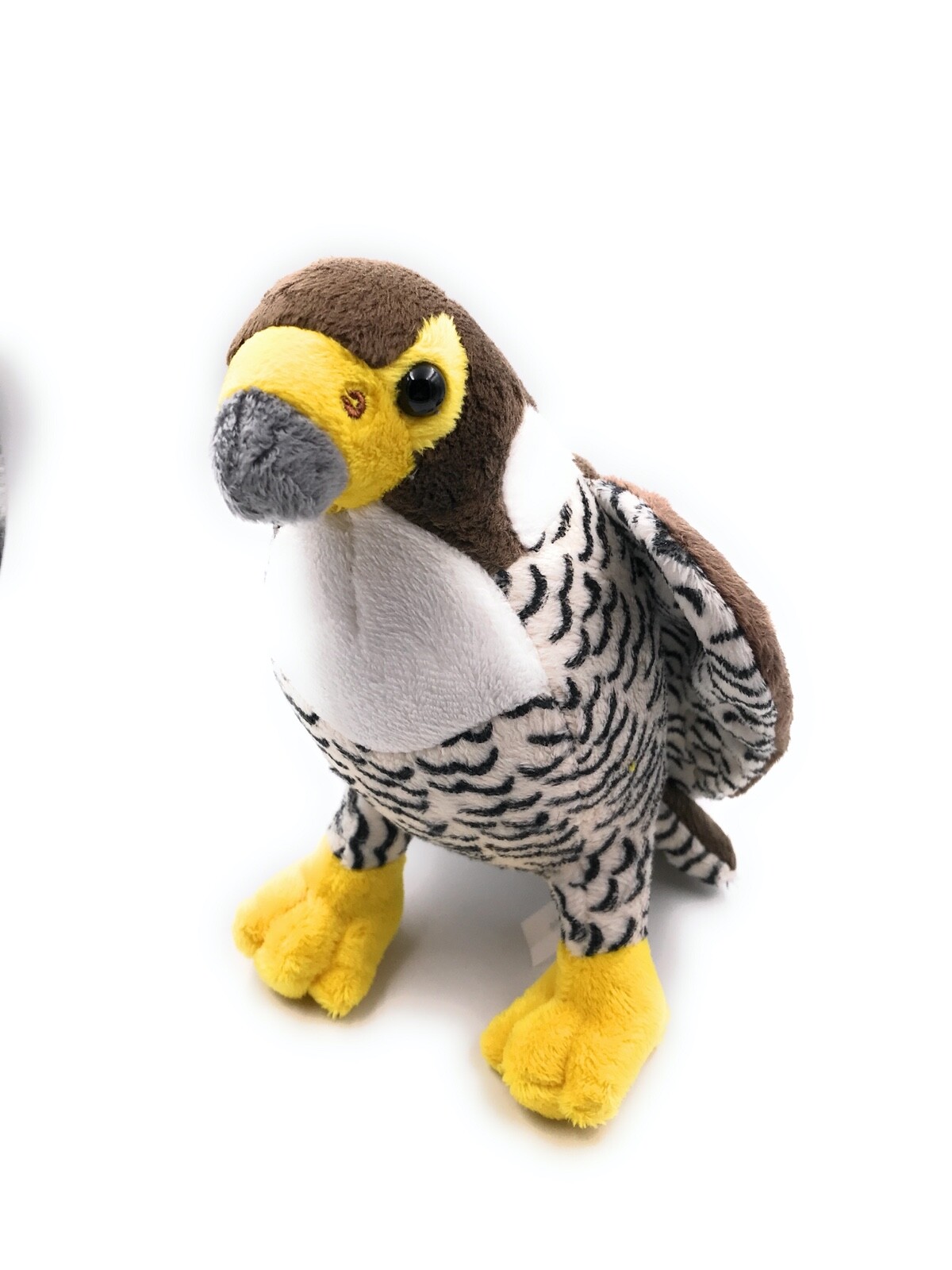 Plush Toy Stuffed Animal Fabric Animal Falcon White Brown Bird of Prey ...