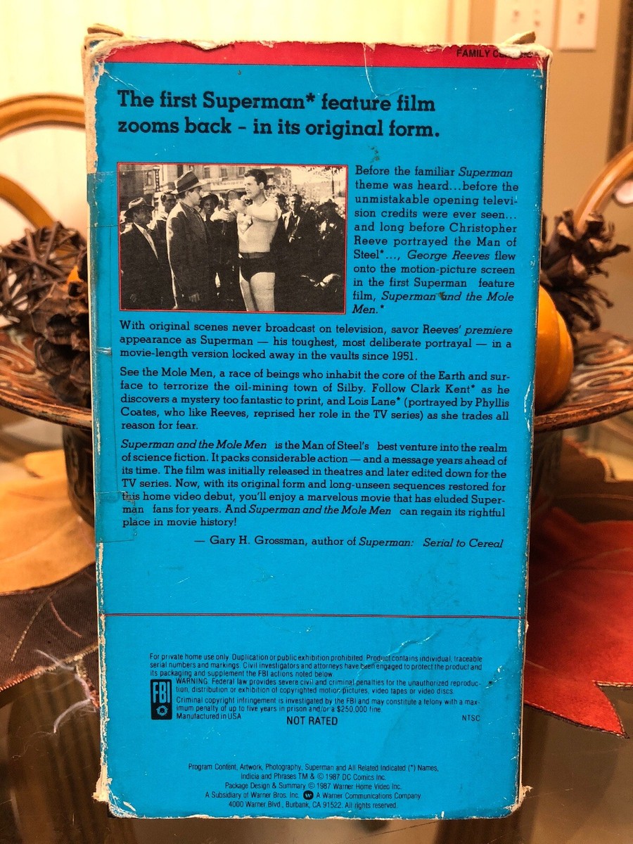 Superman Et Les Hommes Taupes Vhs Vhs New George Reeves In SUPERMAN