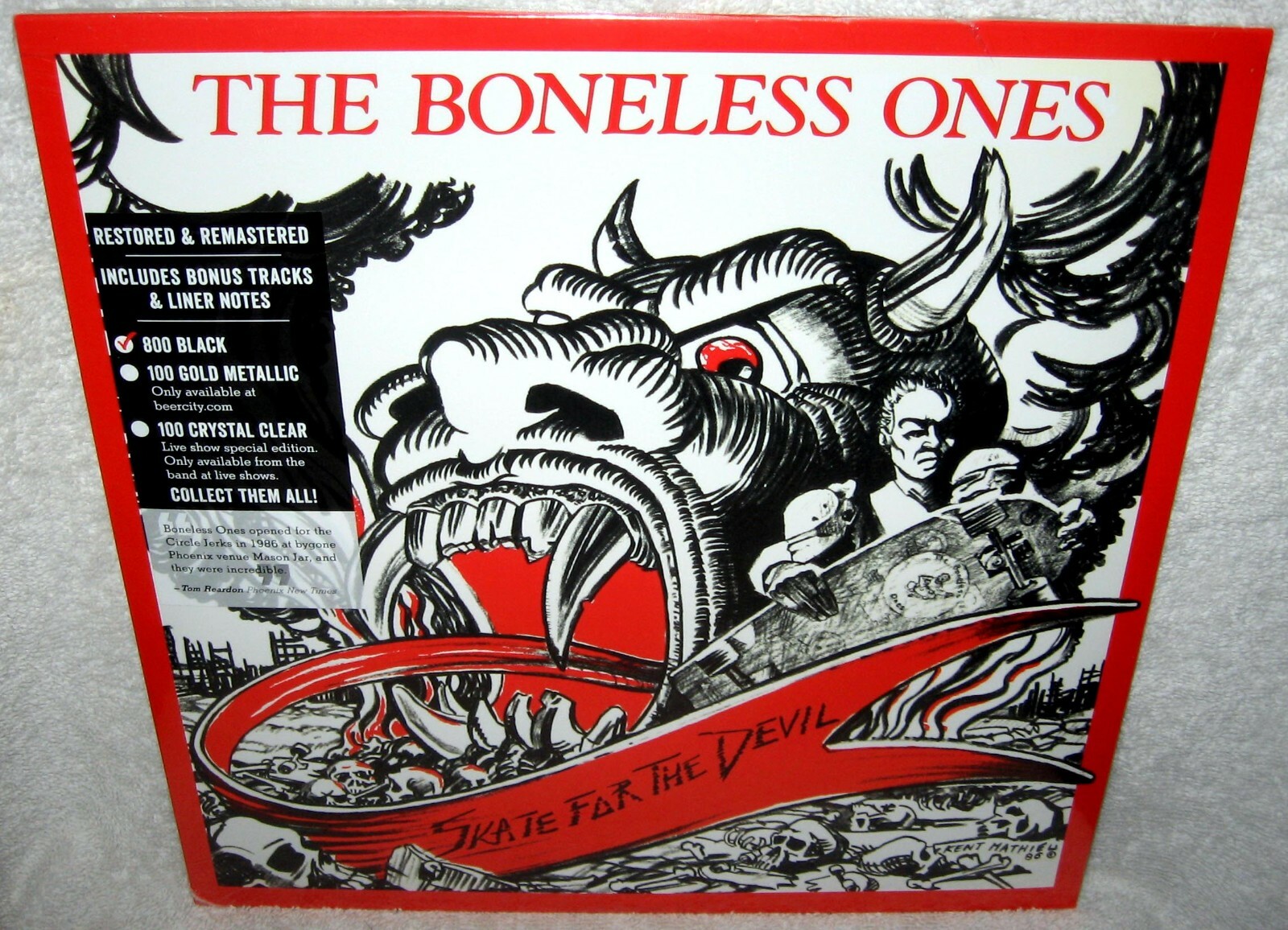 THE BONELESS ONES Skate For The Devil LP SKATE PUNK ROCK Metal HARDCORE ...