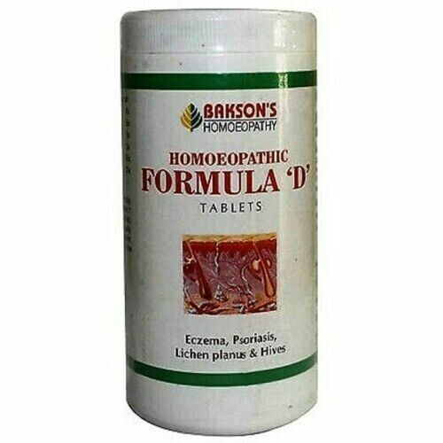 Bakson Formula D Tablets (200 tabs) Eczema, Psoriasis, Lichen Planus ...