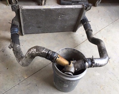 7.3 OBS Powerstroke Intercooler Kit W/ OEM FORD 6.0 Intercooler Early ...