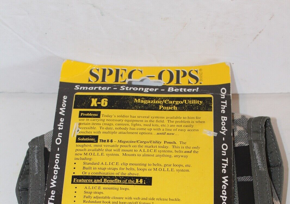 Spec-Ops SPEC OPS X6 Magazine Cargo Utility Pouch ACU UCP Digital Camo ...