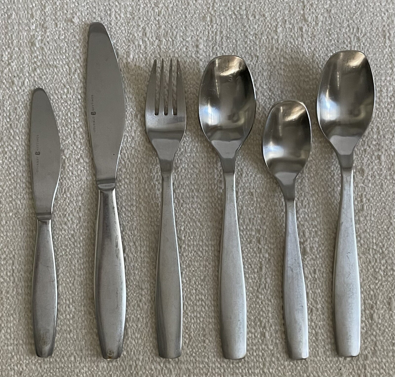 GS Gourmet Settings NON STOP Stainless Flatware 6 Pieces | eBay