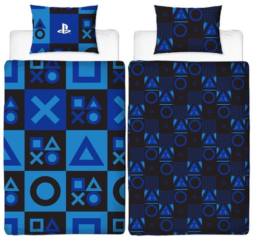Playstation Checks Single Duvet Cover Controller Icons Design Bedding ...