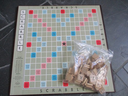 SCRABBLE GAME vintage 1948 SELCHOW & RIGHTER -COMLETE SET TILES | eBay