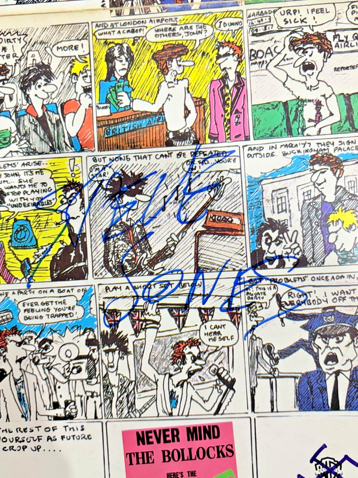 SEX PISTOLS SIGNED POSTER PAUL COOK STEVE JONES GLEN MATLOCK JOHNNY ...