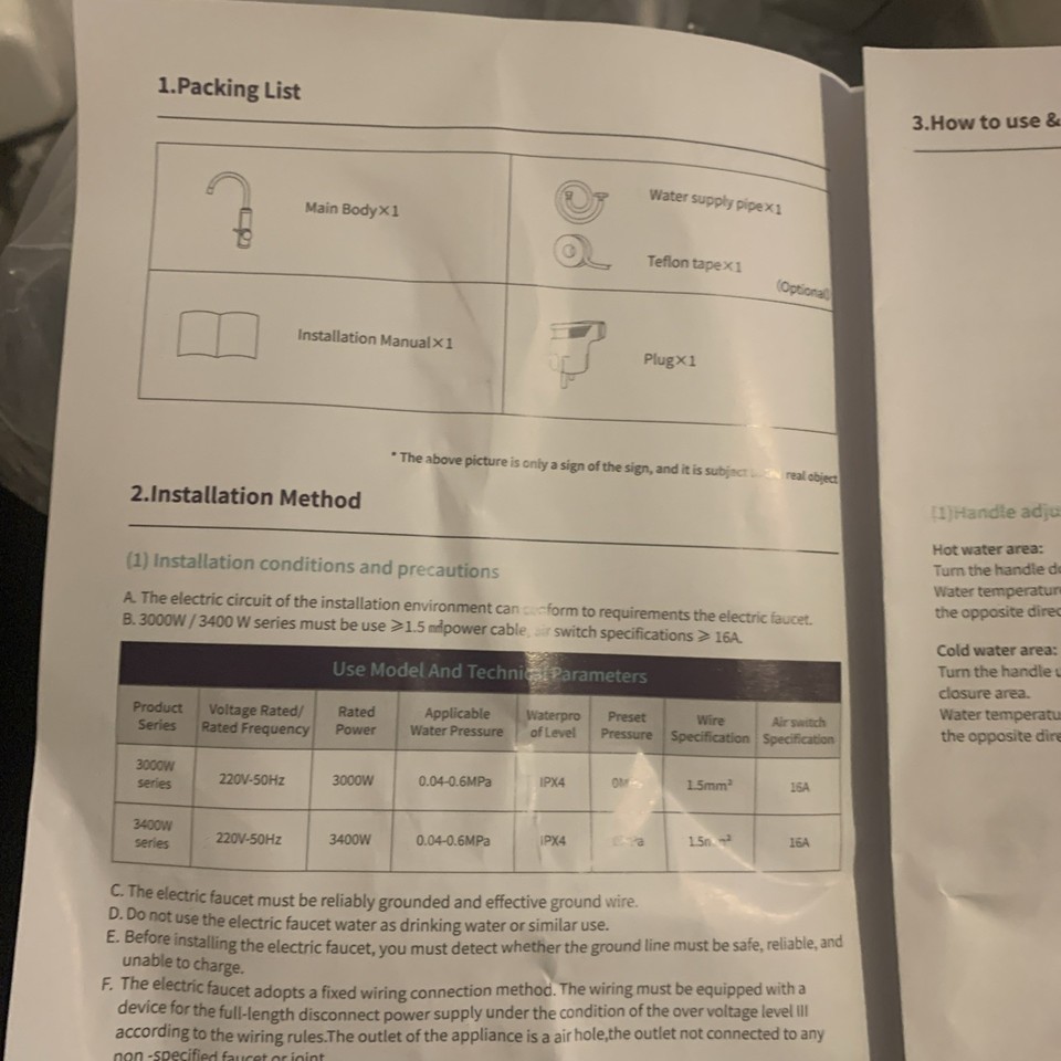 Electric Heating Tap Kitchen Bathroom Instant Hot Water Heater Faucet ...