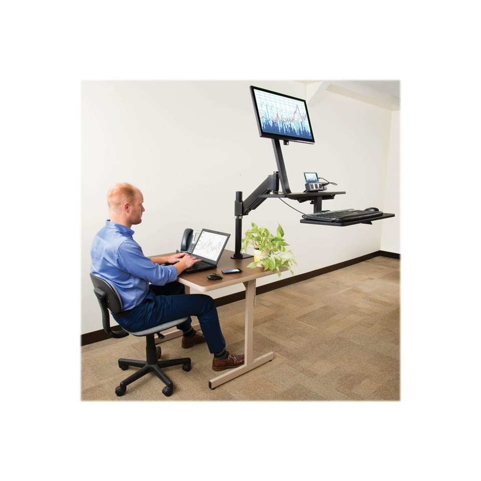 Tripp Lite WorkWise Standing Desk-Clamp Workstation, Single-Monitor | eBay