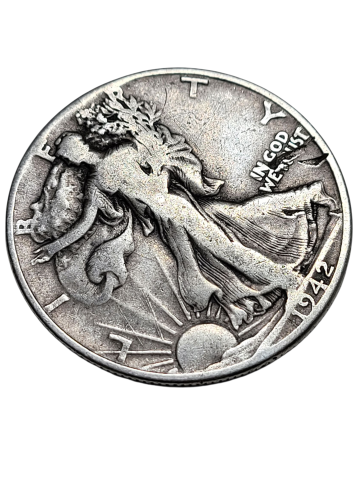 Silver Coin Walking Liberty Half Dollar 50c U.S. Vintage Coin 90% ...