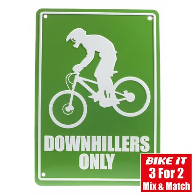 NEW NOVELTY ROAD SIGN MTB DOWNHILL FUN GIFT CYCLING SIGN DOWNHILLERS ...