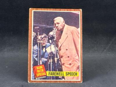 1962 TOPPS BABE RUTH SPECIAL FAREWELL SPEECH #144 YANKEES SEE PICS FOR ...