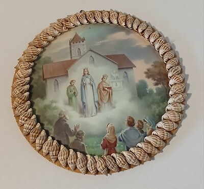 OL Our Lady of Knock Round Catholic Virgin Mary Wall Art Surrounded by ...