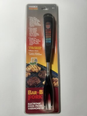 Maverick Deluxe Electronic Food Probe Thermometer Bar B Fork Model Et-5 ...