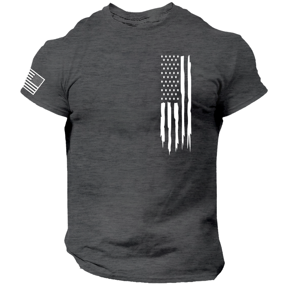 American Flag Shirt, Left Chest Flag, Patriotic, USA, 2A, 2nd Amendment ...