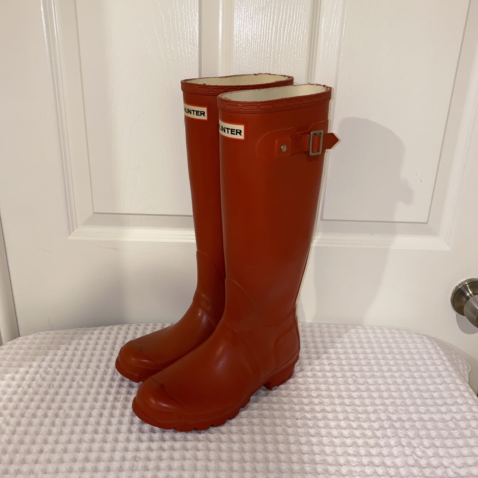 Hunter Women's Original Tall Rain Boots Red US 4M/5F … - Gem