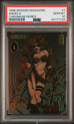 ANGELA 1996 Wizard Magazine Chromium Series #1 Promo Card POP 5 PSA 10 | eBay