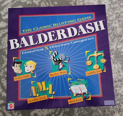 MATTEL Games “The Classic Bluffing Game” BALDERDASH- 5 Hilarious ...