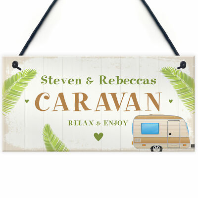 Caravan Sign Novelty Personalised Caravan Accessories Garden Sign ...