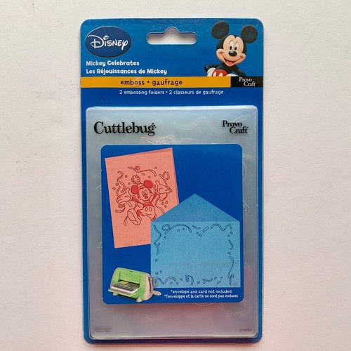 Cuttlebug Embossing Folders - Disney - "Mickey Celebrates" - 2 Folders ...