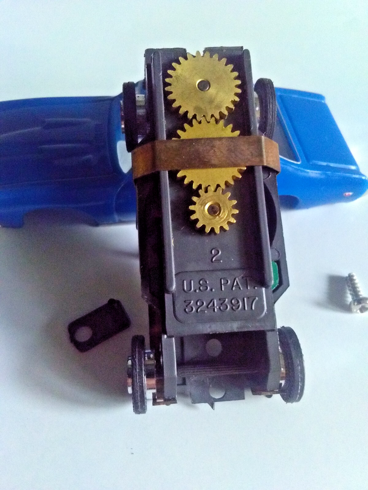 MODEL MOTORING HO SLOT CAR '69 PONTIAC GTO BLUE BODY/ AURORA NOS? T-JET ...