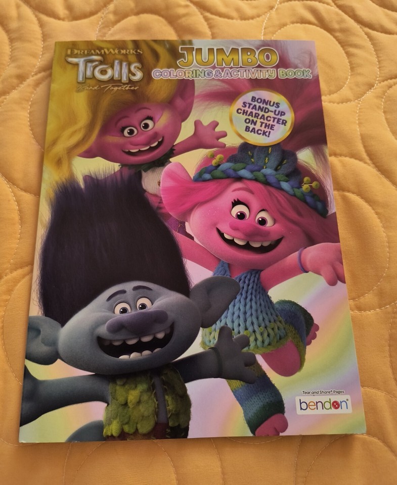 Dreamworks Trolls Christmas 🎄JUMBO Coloring/Activity Book Tear/ Share ...