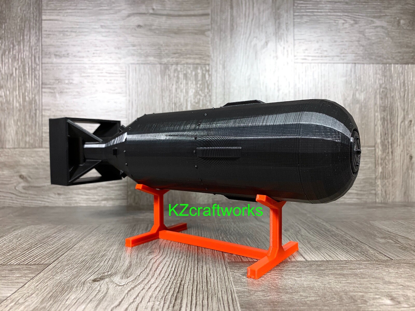 1/12 Little Boy MK-1 Atom Bomb Model w/ Display Stand - 3D Printed WW2 ...