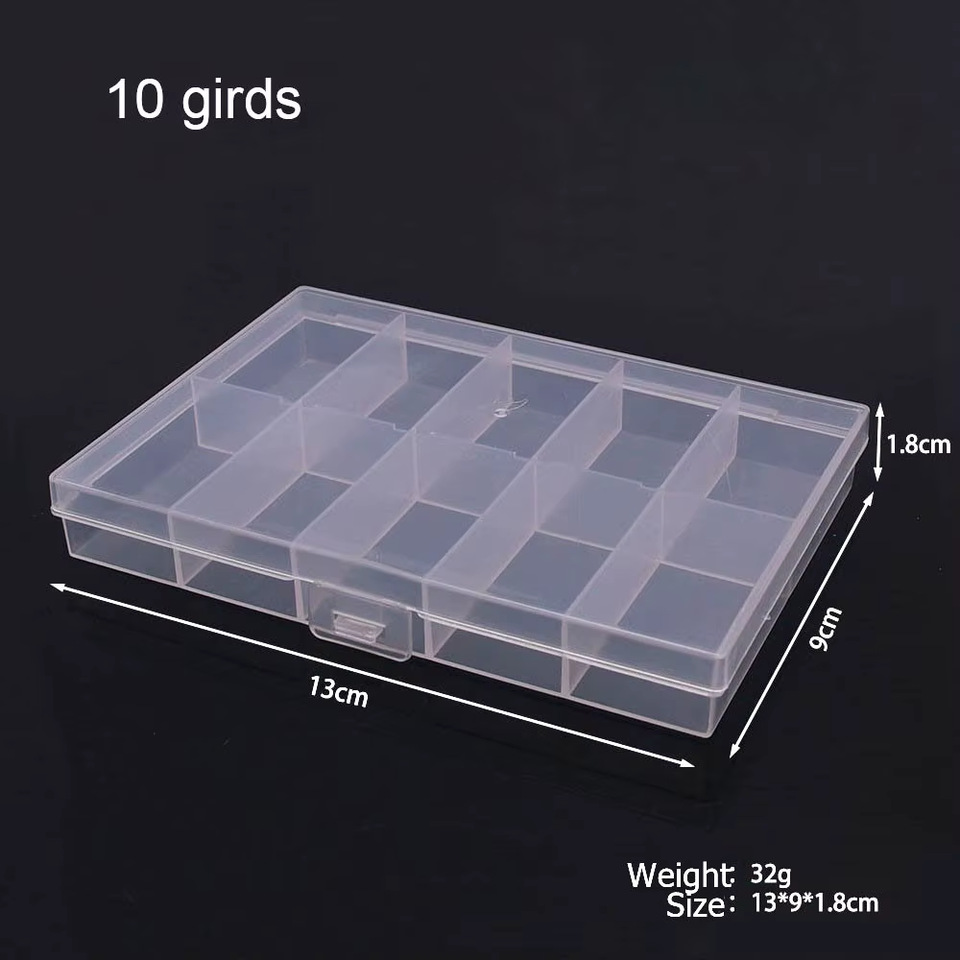 6-32 Compartments Plastic Storage Box Organizer Jewelry Container with ...