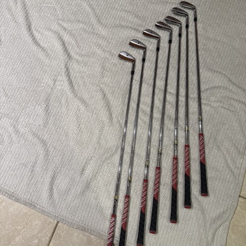 Nike VR TW Tiger Woods Blades Iron Set 3-9 Dynamic Gold S300 Stiff Flex ...