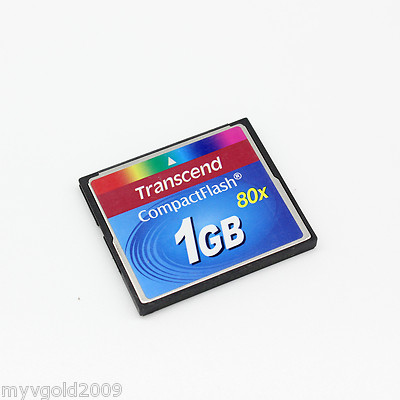 Transcend 1GB CF Card 80X Type I CompactFlash High Speed Memory Card ...
