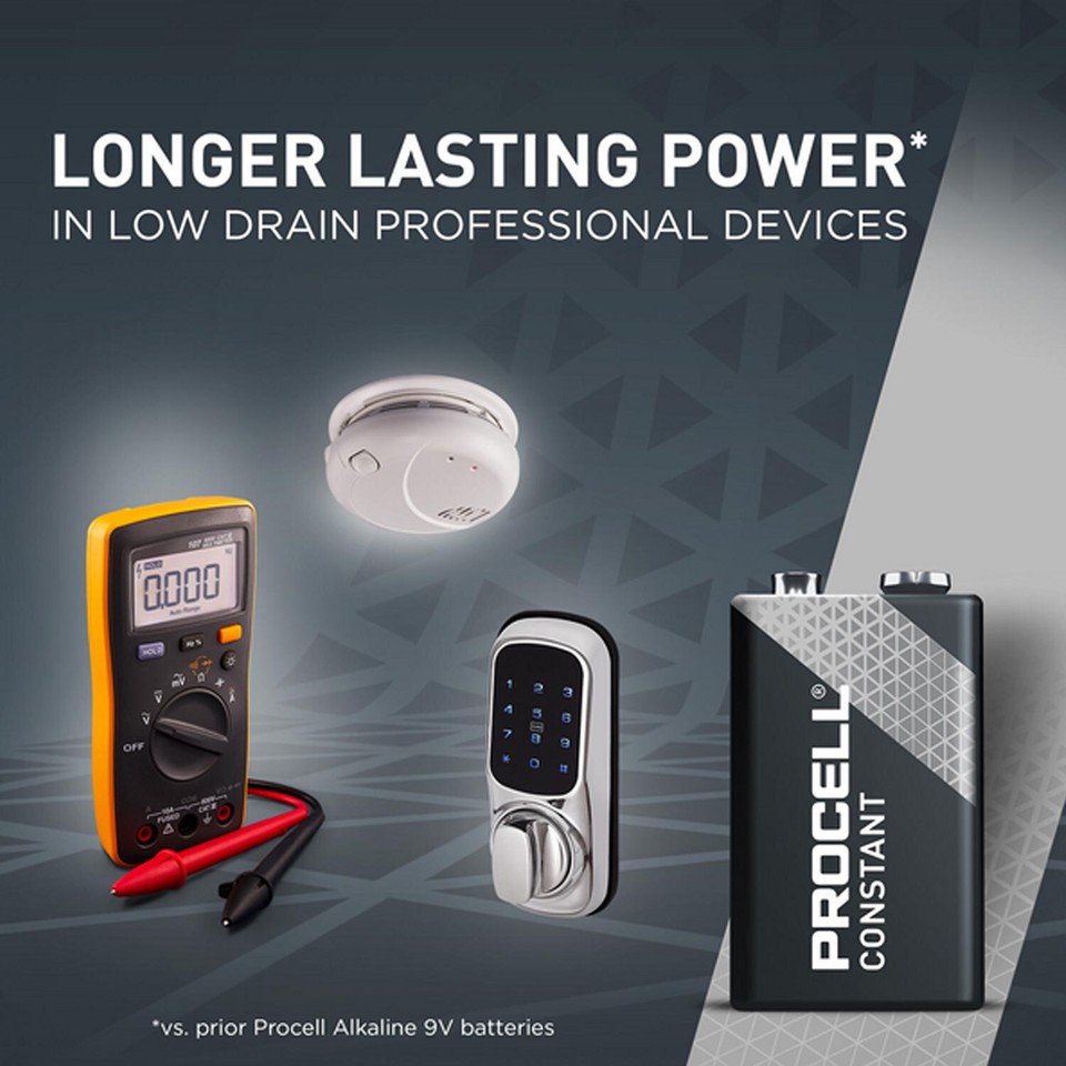 Procell Constant Power 9V Batteries 6LR61 Alkaline Long Expiry Replaces ...